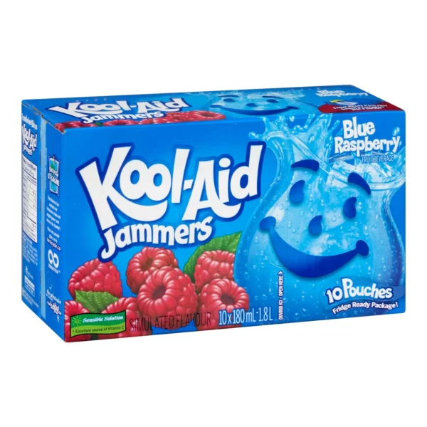 Kool Aid Jammers Blue Raspberry (10 Pouches) 180ml - Sweetiz